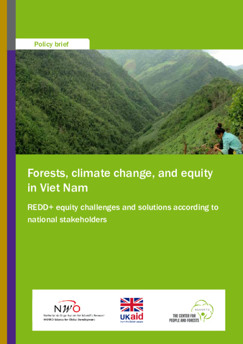 Forests, climate change, and equity in Viet Nam: REDD+ equity ...